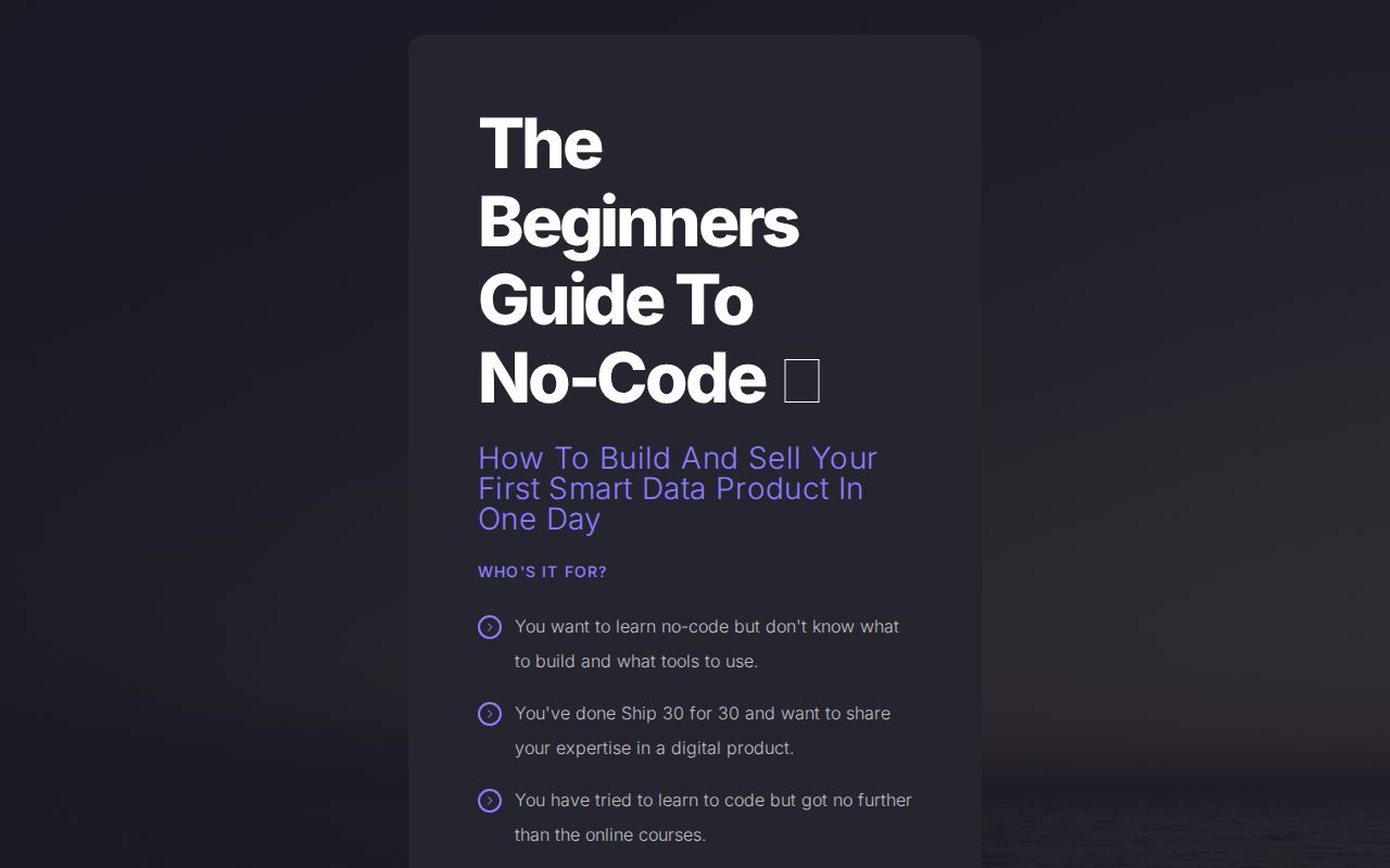 The Beginners Guide To No-Code